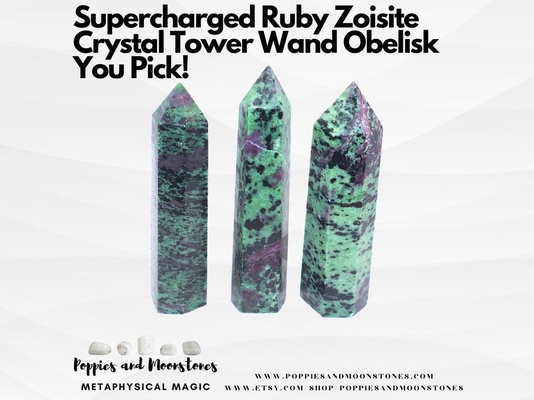 Supercharged Ruby Zoisite Crystal Tower Wand Obelisk You Pick - Etsy