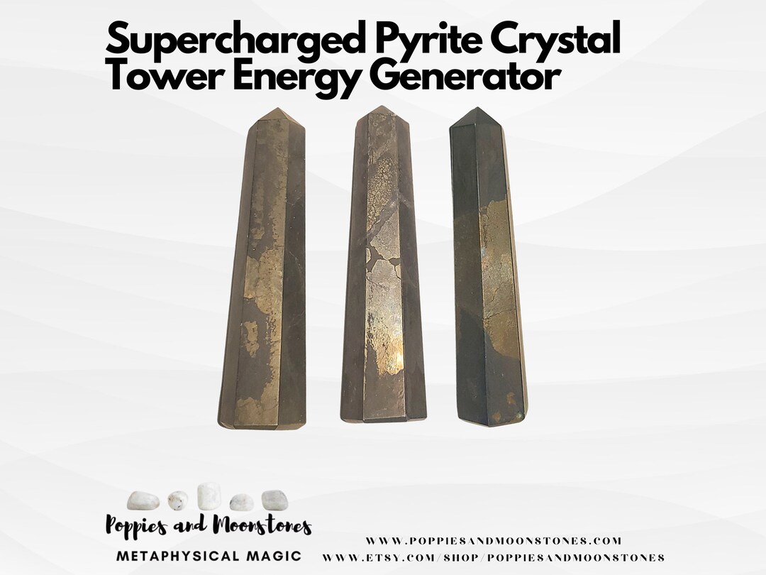Supercharged Pyrite Crystal Tower Energy Generator - Etsy