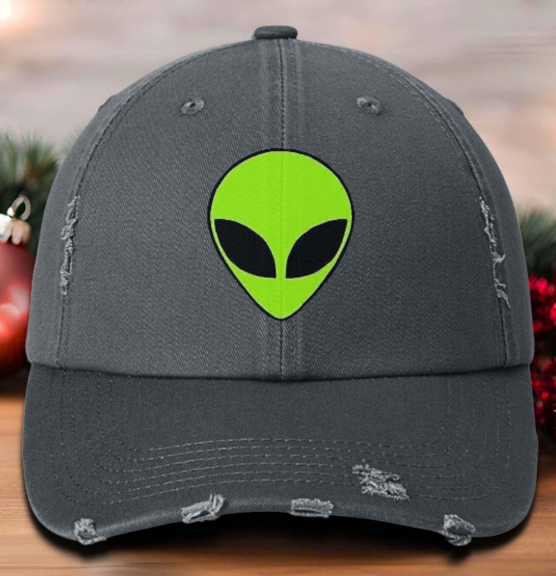 Alien Baseball Cap, Green Alien, Alien Face, Outer Space, UFO Roswell ...