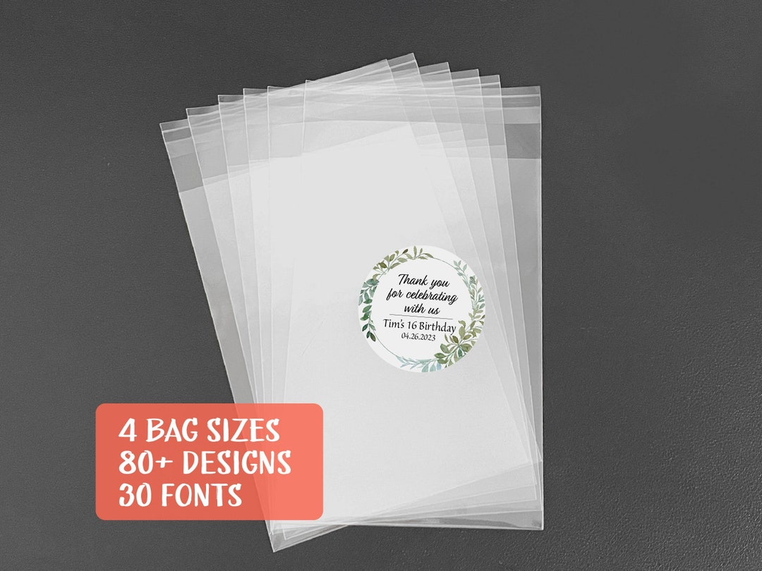 Personalized Favor Bags With Labels – Self-seal Party Treat Bags - Etsy