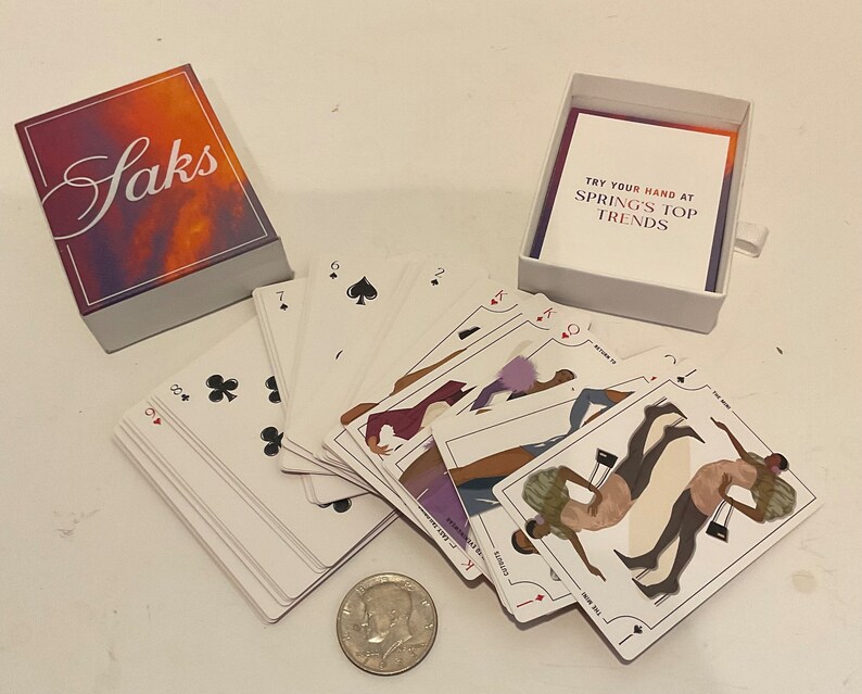 Saks Playing Cards - Etsy