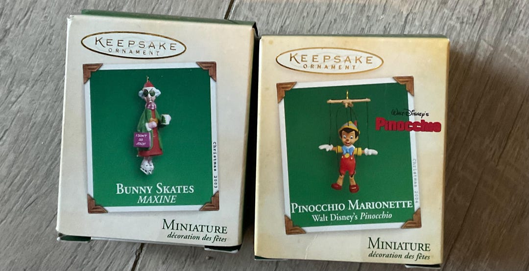 Hallmark Miniatures (2) Maxine and Pinocchio - Etsy