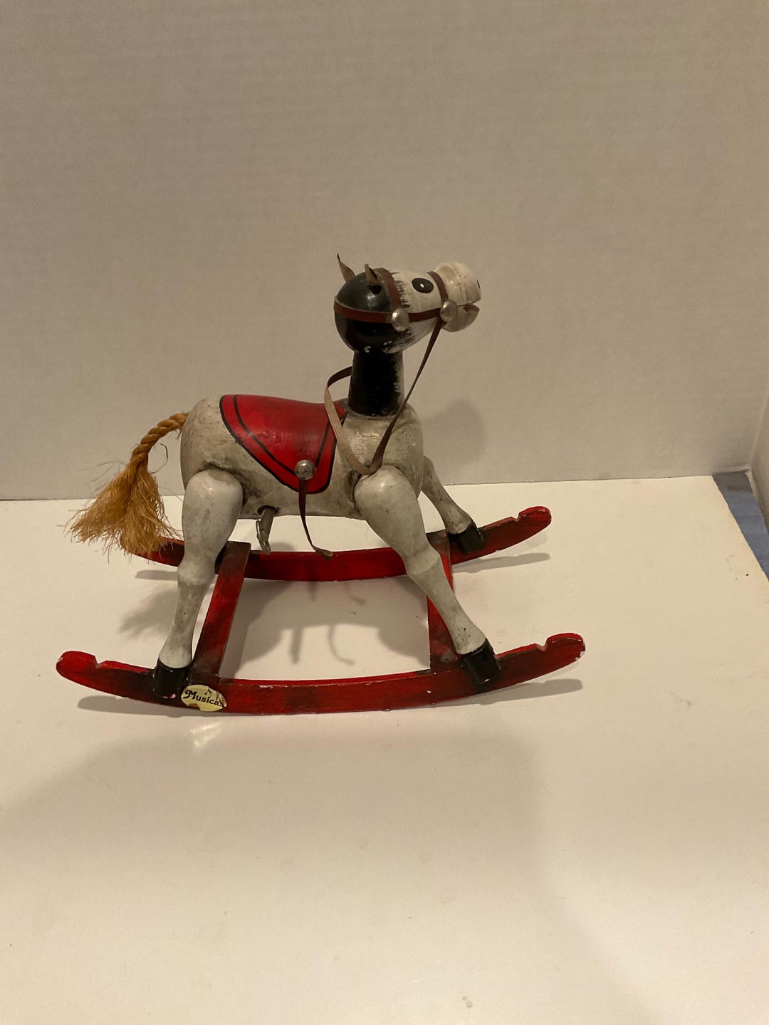 Vintage Musical Rocking Horse - Etsy
