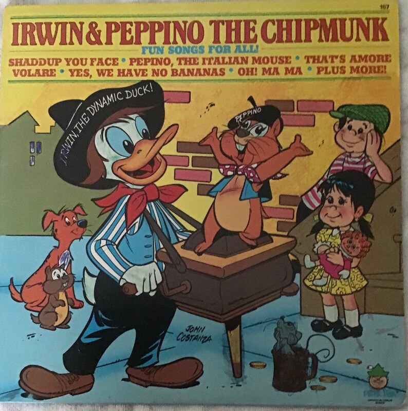 Irwin and Peppino the Chipmunk Record - Etsy
