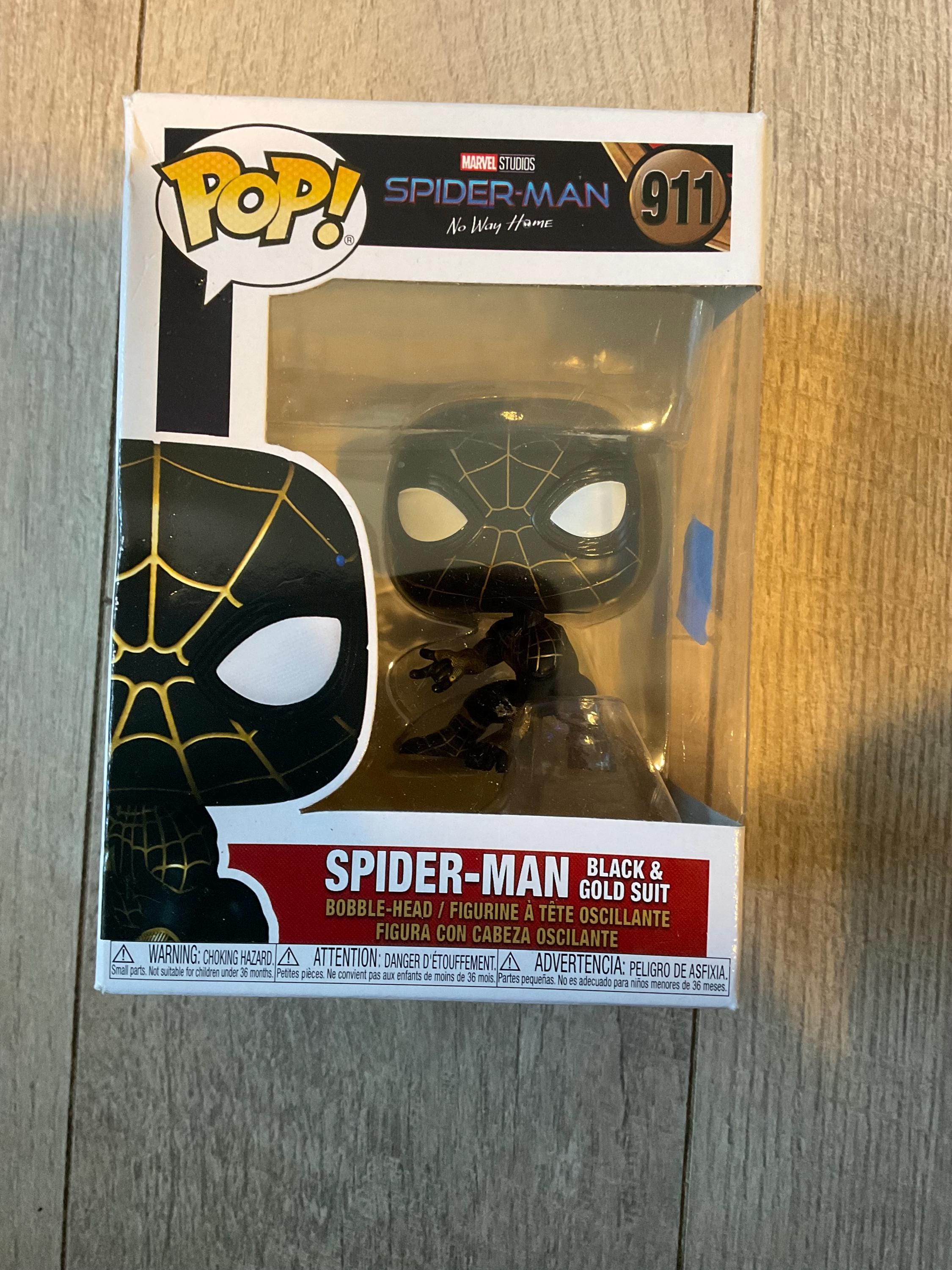 Funko Pop Spider-man Black and Gold Suit 911 - Etsy
