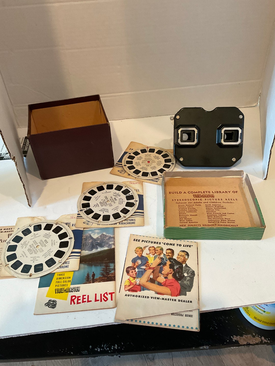 Vintage Stereoscope Viewmaster With 3 Reels in Box - Etsy