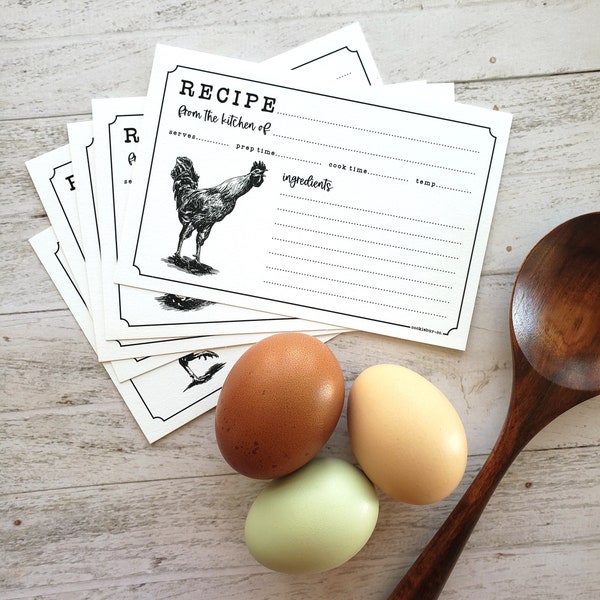 Chicken Recipe Cards - Etsy