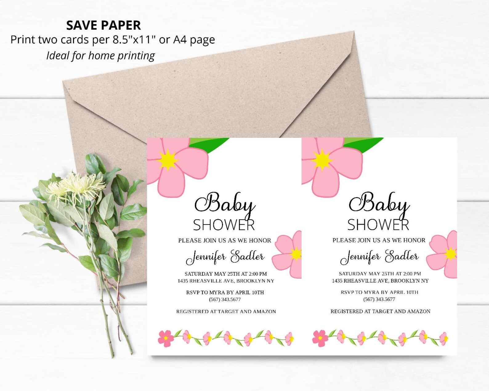 Baby Shower Invitation, Instant Download, Baby Shower, Invitations for ...