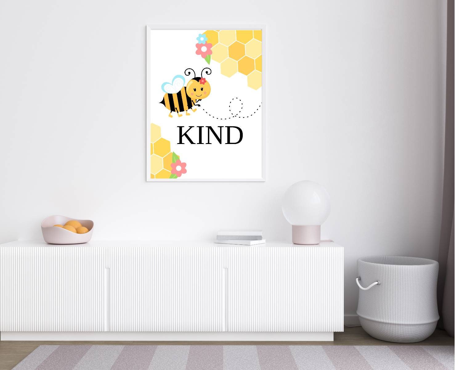 Be Kind Print, Bee Decore for Home, Printable Wall Art, Bumble Bee ...