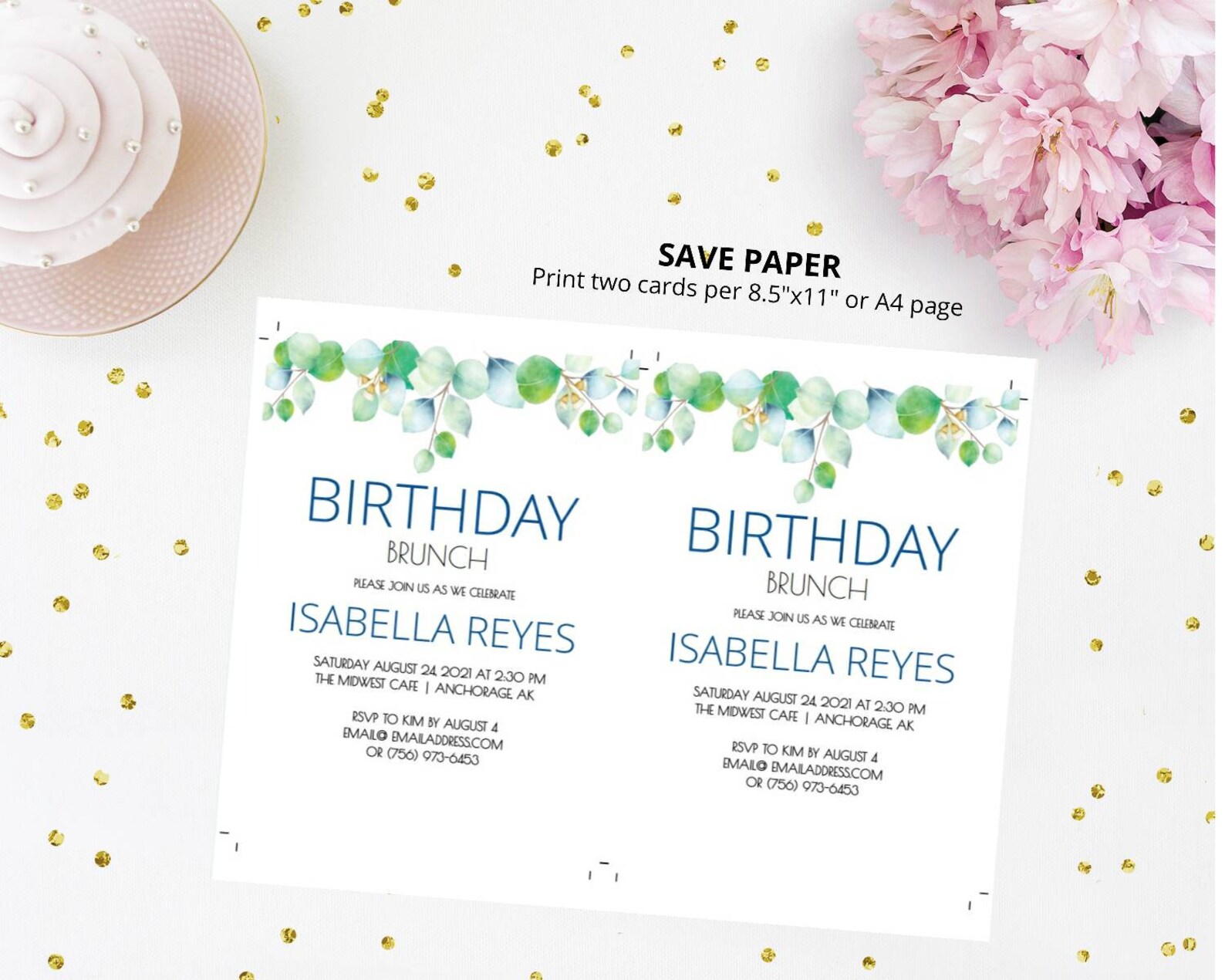 BIRTHDAY Invitation - Best Friend Invitation Card Template - Happy ...