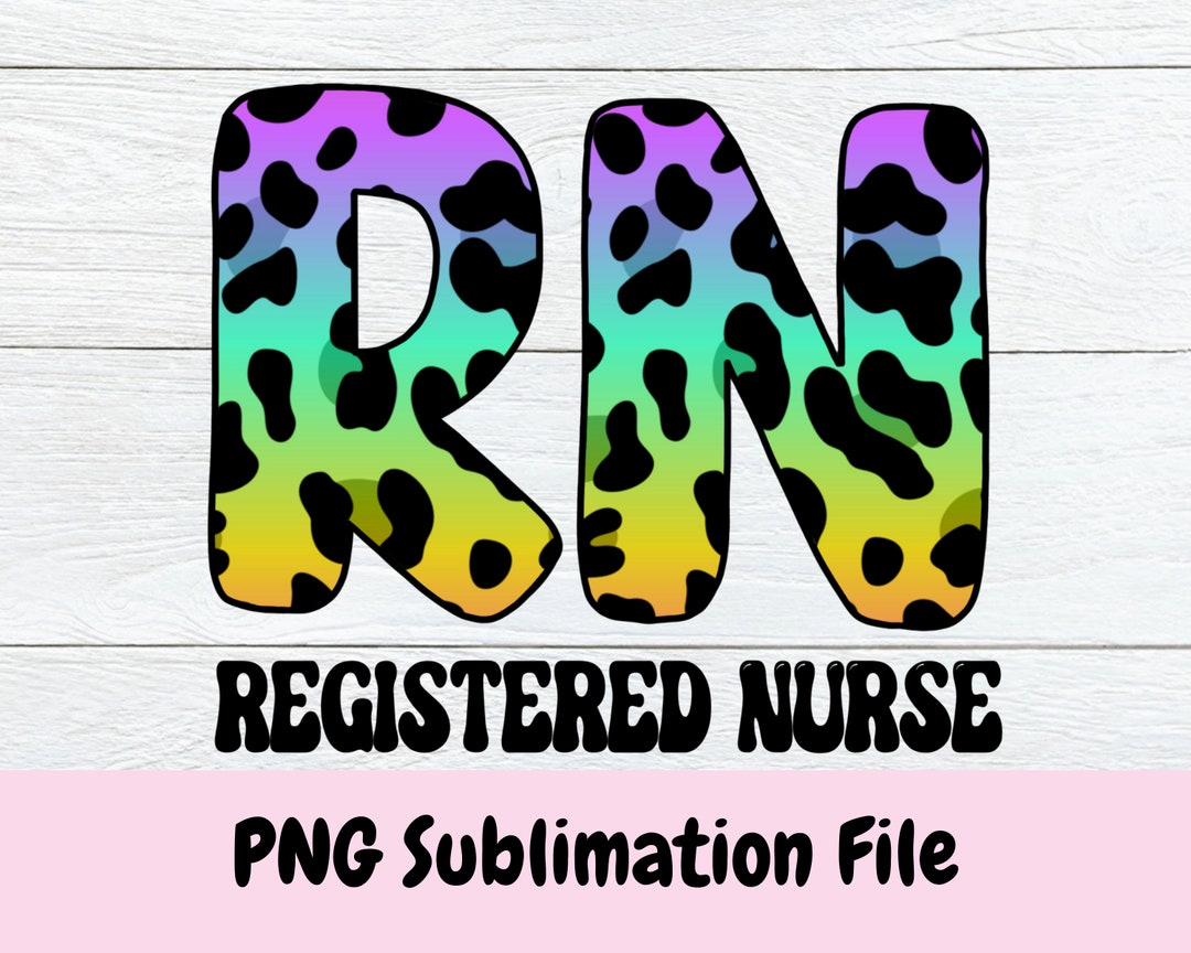 Nurse Sublimation Design, Neon RN Png, Cheetah Nurse Png, Nursing Png ...