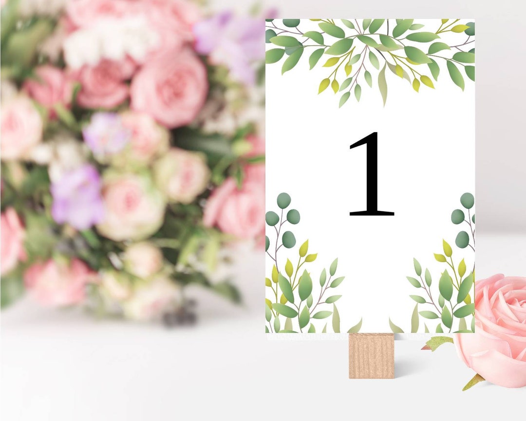 Table Numbers Printable, Seating Numbers, Table Numbers, Wedding Table ...