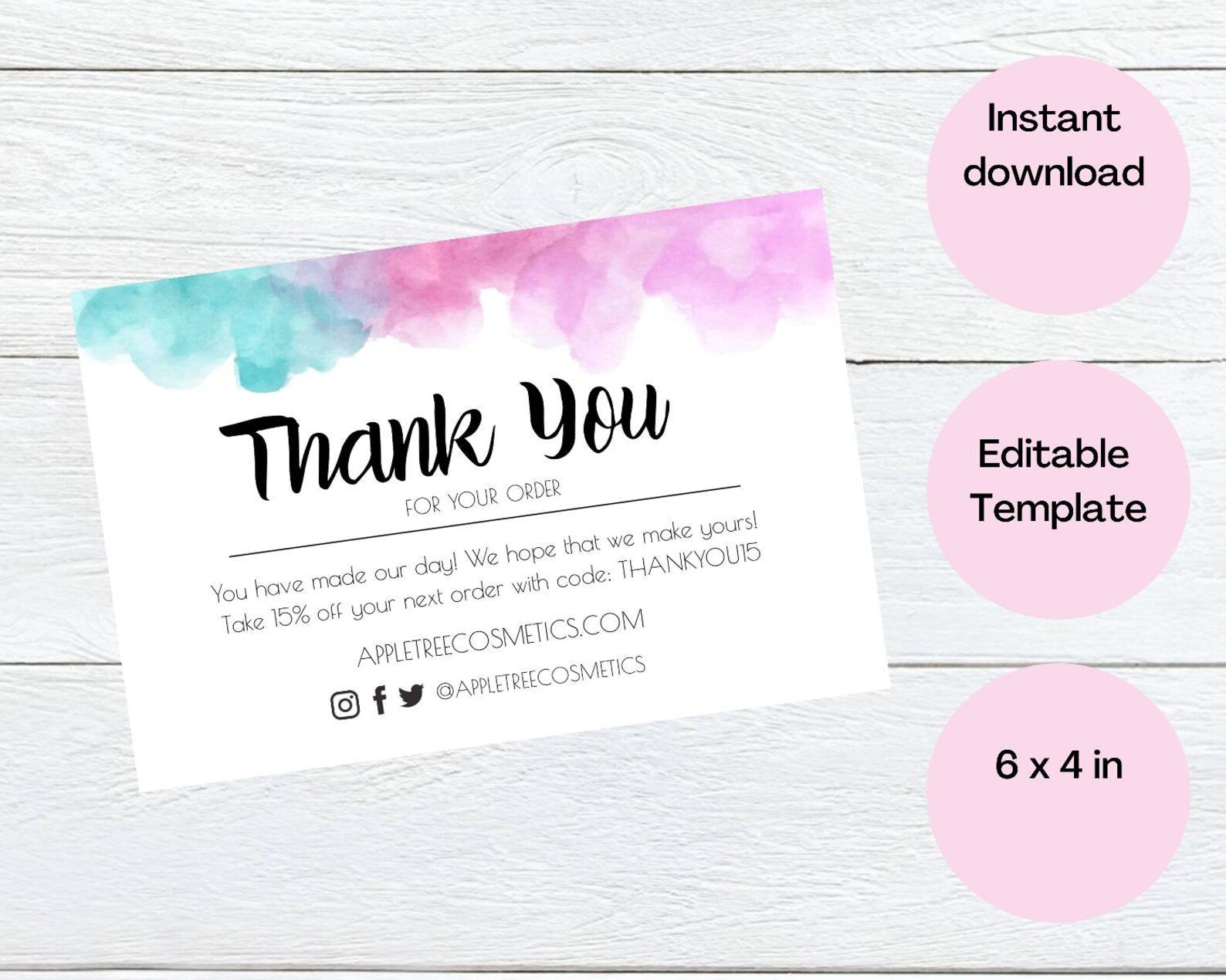 Thank You Packaging Insert, Business Packaging, Small Shop Branding ...