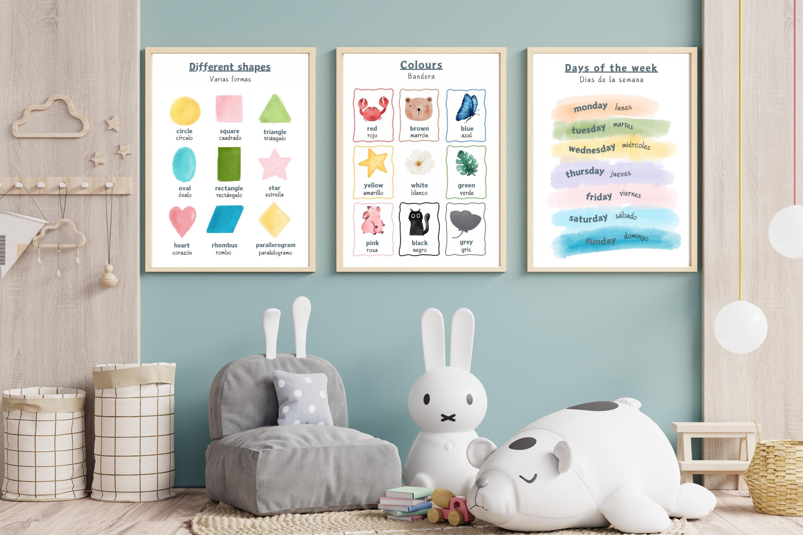 Bilingual Educational Poster for Kids - Montessori, Printable PDF ...
