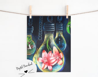 Light Bulb Poster | Etsy