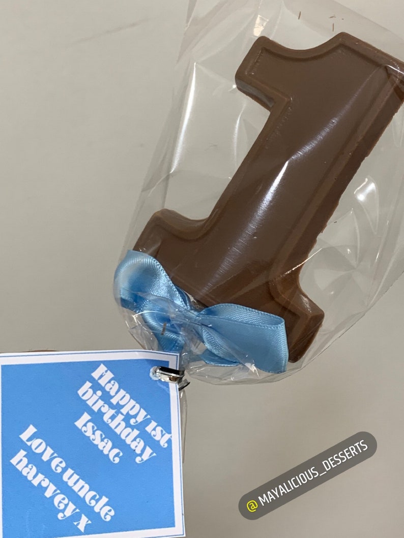No 1 Belgian Chocolate Number Lollipops Birthday Favours - Etsy UK