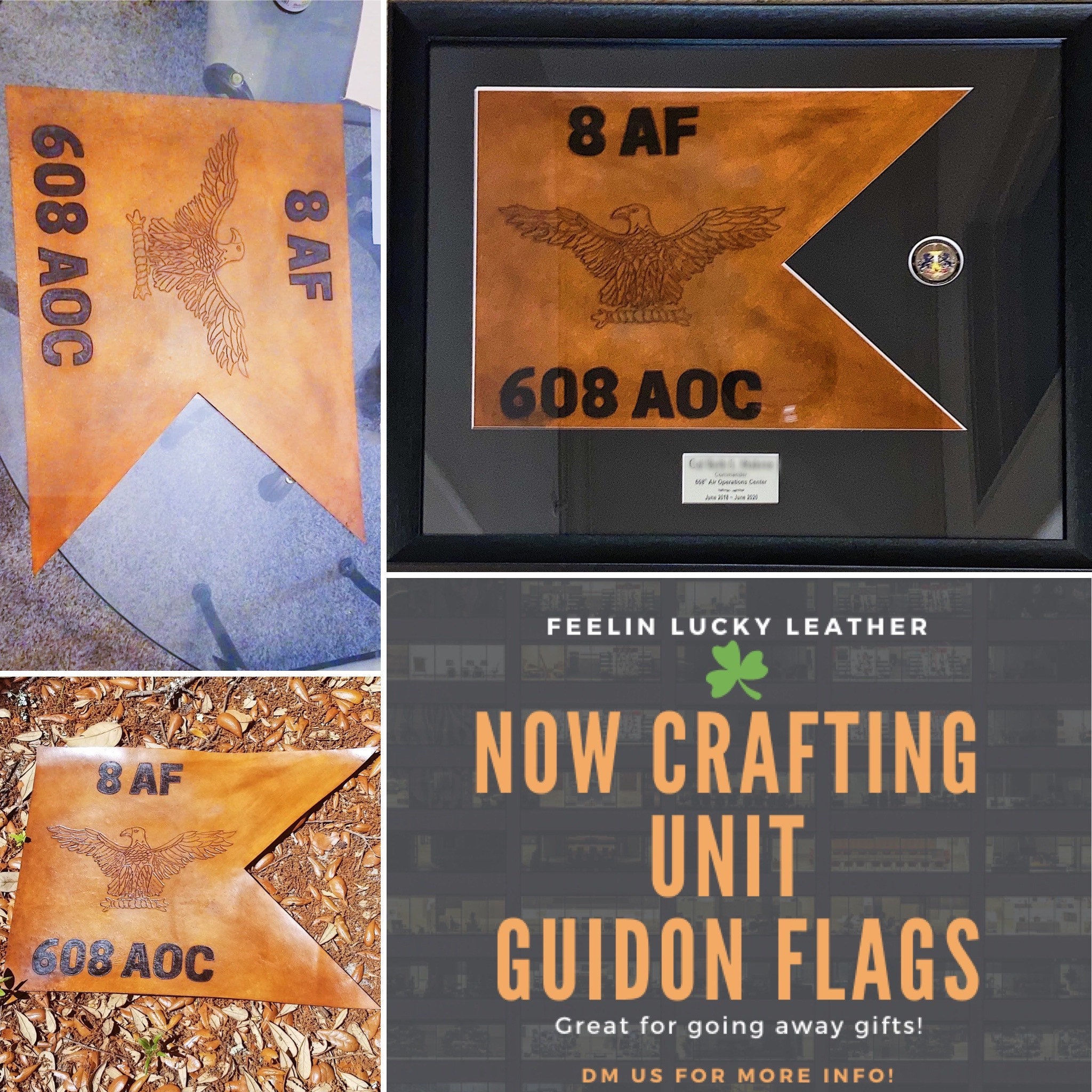 Unit Guidon Leather Flag half Size - Etsy