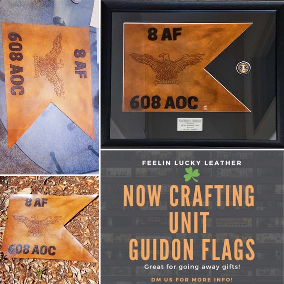 Unit Guidon Leather Flag standard Size | Etsy