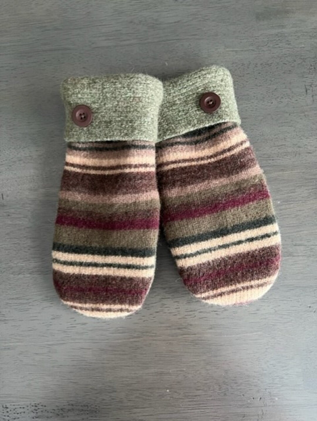 Recycled Wool Mitten Sweater Mitten With Cashmere Lining - Etsy