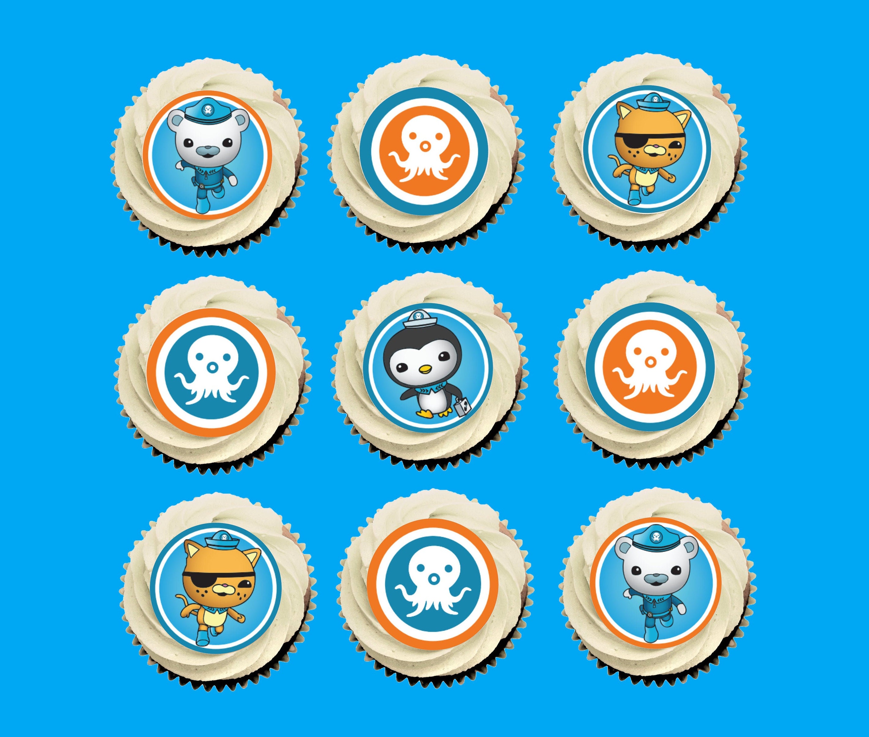Octonauts Edible Image Cupcake Toppers 12 Per Sheet Octonauts Porn