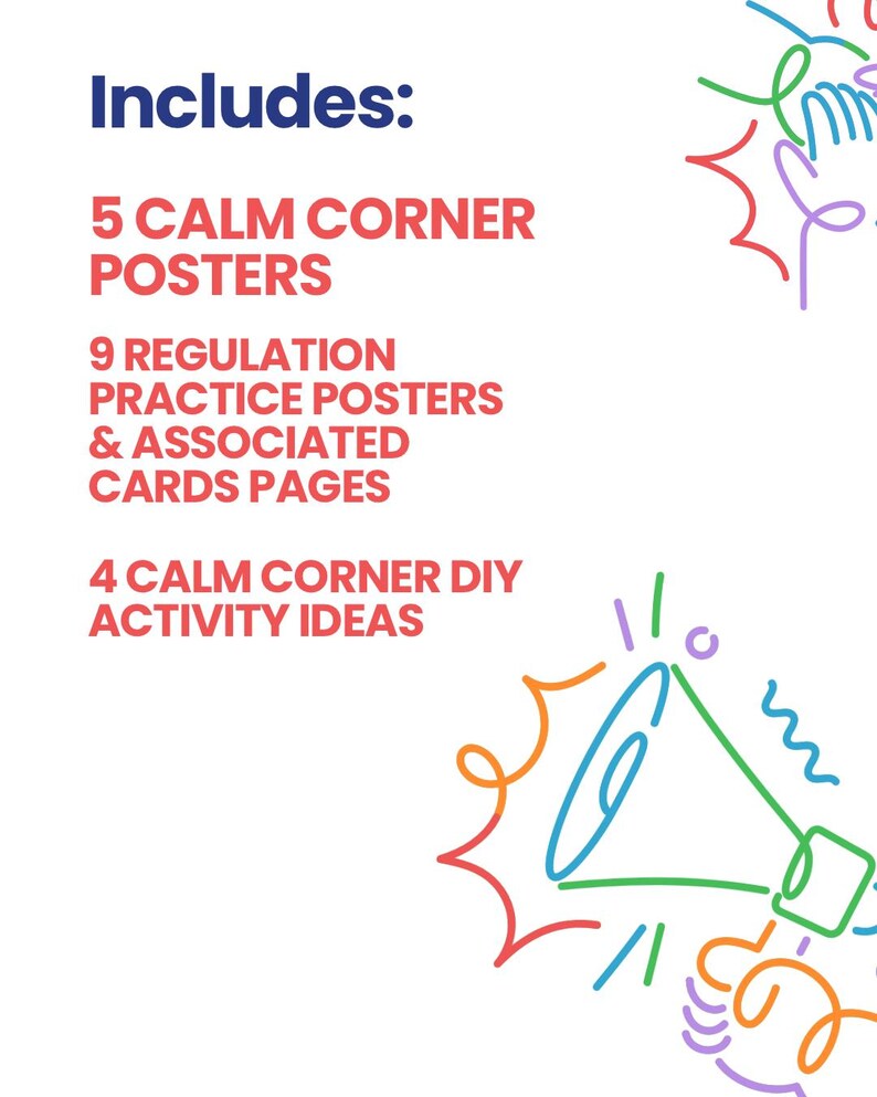 Emotional Regulation Tool Kit for Kids, Calm Corner, Coping Tools ...