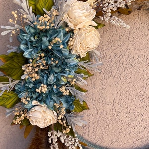 Teal Lasso Decor, Lariat Decor, Western Ranch Decor, Rope Wreath ...