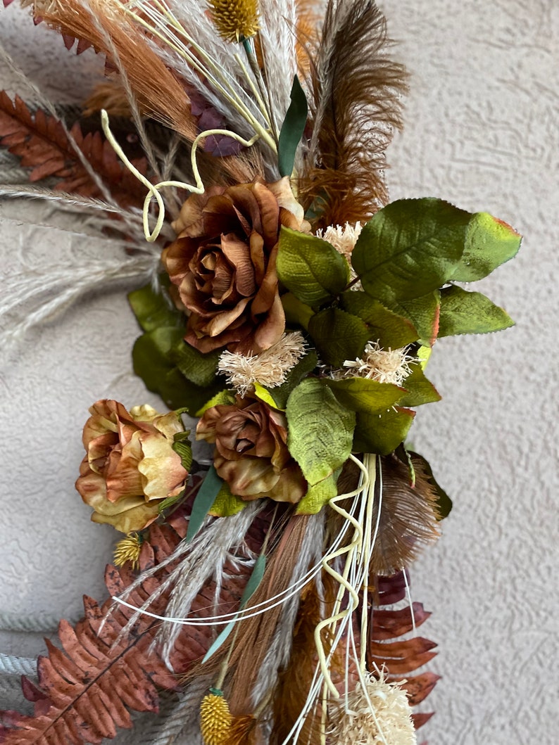 Rose Lasso, Rope Wreath, Western Decor, Boho Lariat Style Wreath Wall ...