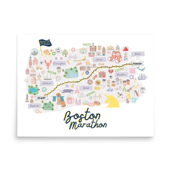 Marathon Map - Etsy
