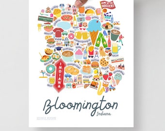 18x24 Bloomington, Indiana, Giclée Print Poster - Etsy