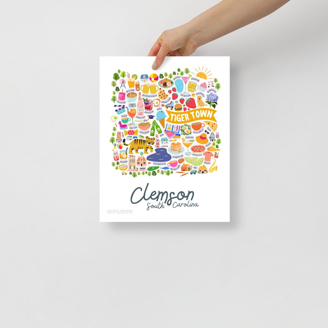 Clemson Print - Etsy