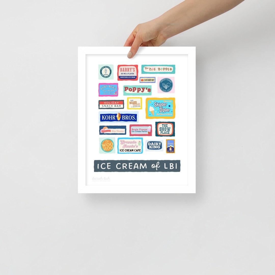 Framed Ice Cream of LBI Print - Etsy