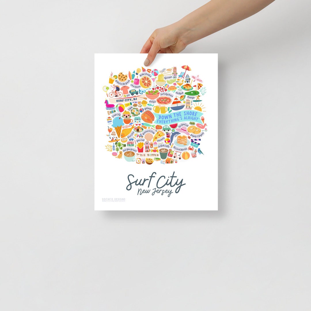 Surf City Print - Etsy