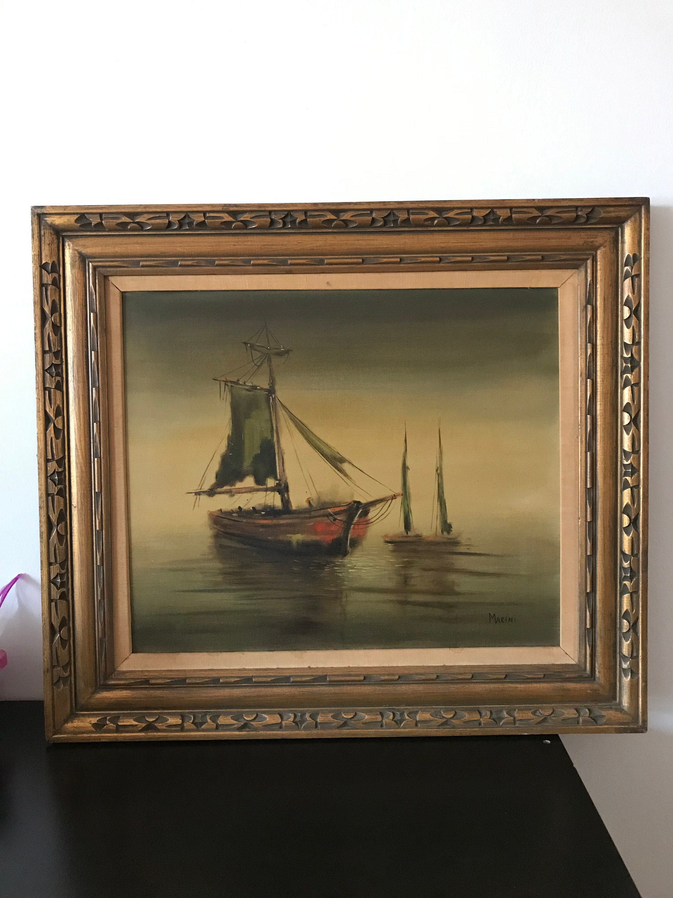Giovanni MARINI 1860-1932 Oil on Canvas | Etsy