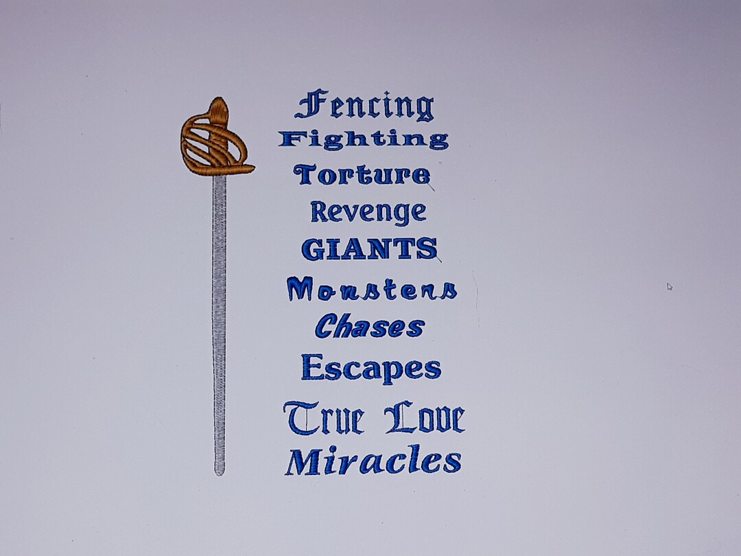 The Movie Princess Bride Quote Fencing Fighting Sword Machine - Etsy