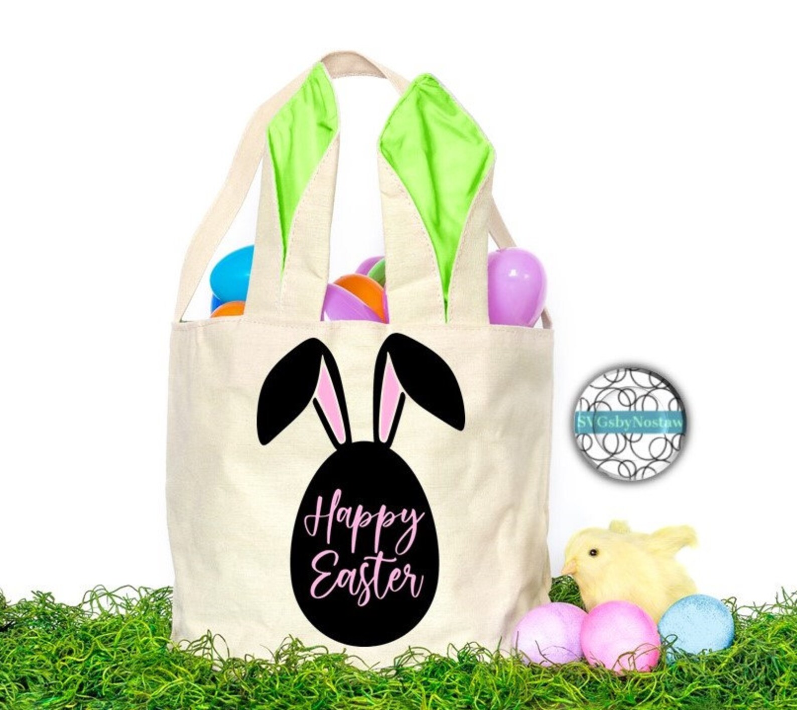 Happy Easter Cut File in Svg/png/pdf. Easter Bunny Ears Svg. Easter Egg ...