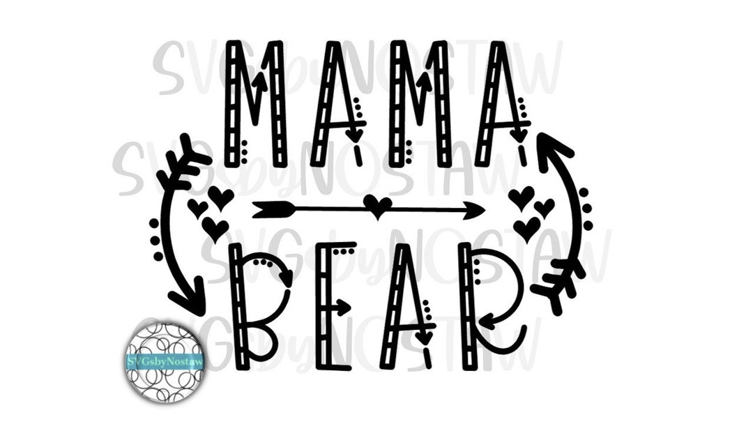 Mama Bear Cut File in Svg/png/pdf. Mother’s Day Svg. Mama Svg. Digital ...