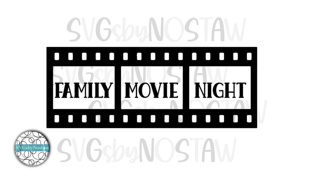 Family Movie Night Cut File in Svg/png/jpg. Movie Night Svg. - Etsy