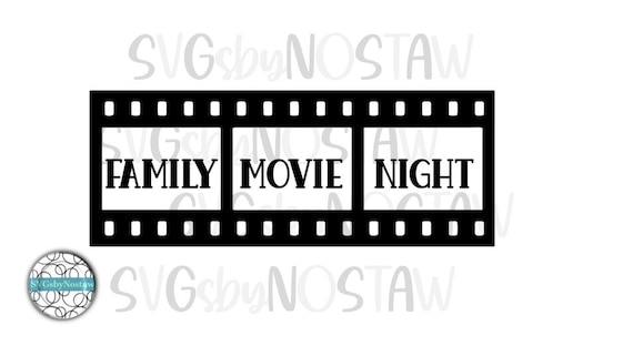 Family Movie Night Cut File in Svg/png/jpg. Movie Night Svg. | Etsy