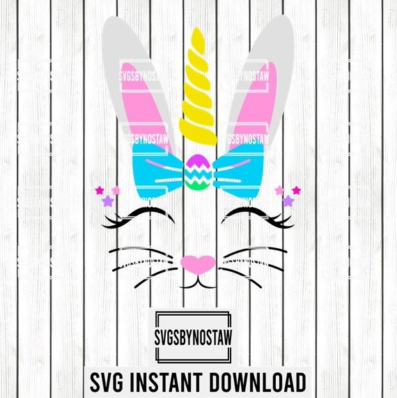 Easter Bunny Unicorn Cut File in Svg/png/pdf. Easter Bunny | Etsy
