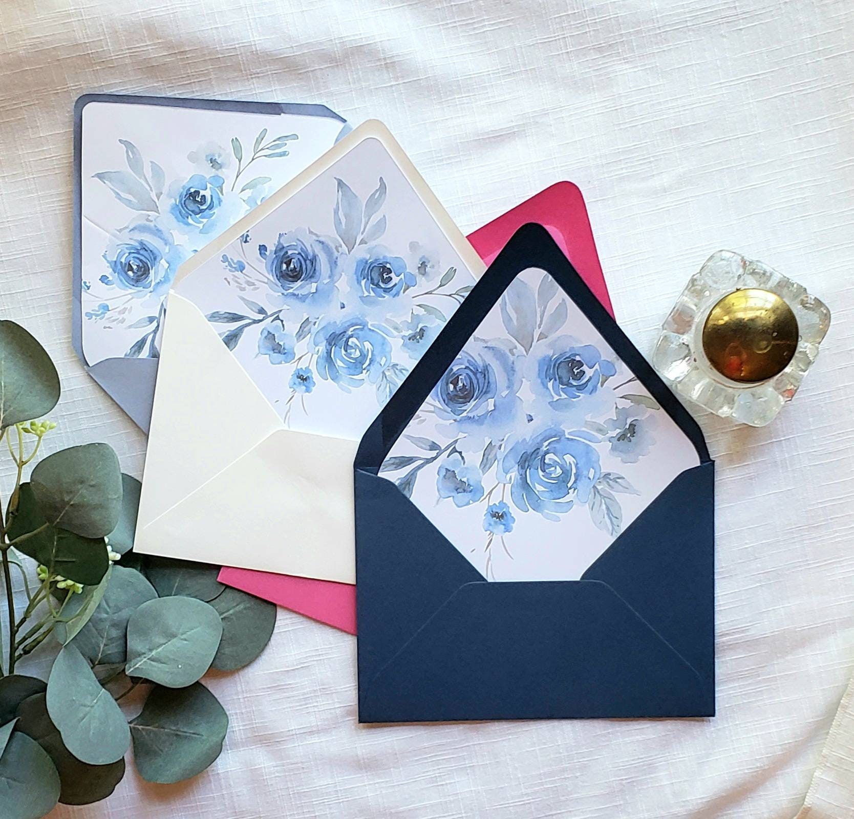 Envelope Liner Printable Instant Download Envelope Liner Blue - Etsy