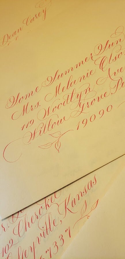 Hand Lettered Calligraphy With Floral Embellishment Custom - Etsy