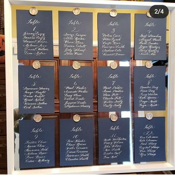 Business Lunch Seating Chart Cards Wax Seal Corporate Dinner Seating - Etsy