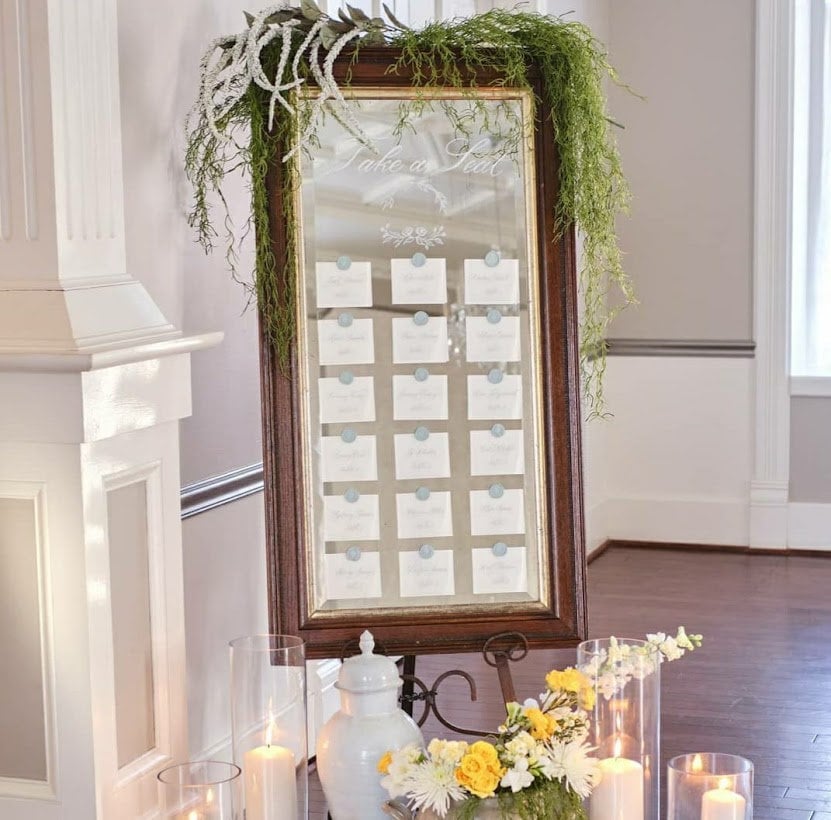 Vellum Seating Chart Cards With Wax Seal, Unique Table Assignment ...