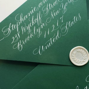 Calligraphy Addressing With Return Address on Back Wedding Calligraphy ...
