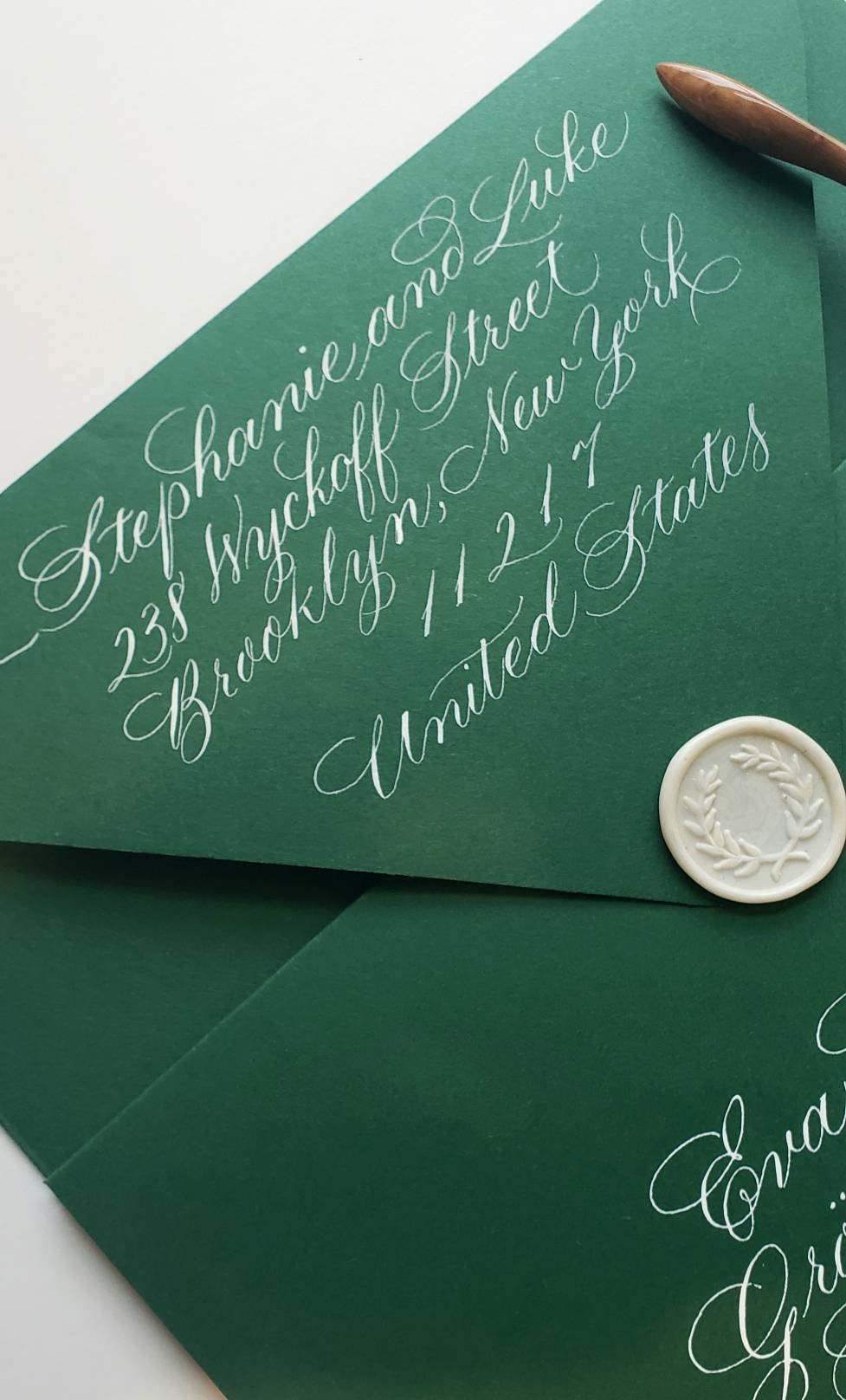 Calligraphy Addressing With Return Address on Back Wedding - Etsy