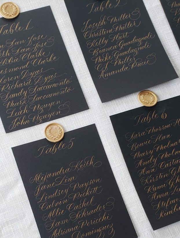 Business Lunch Seating Chart Cards Wax Seal Corporate Dinner Seating ...