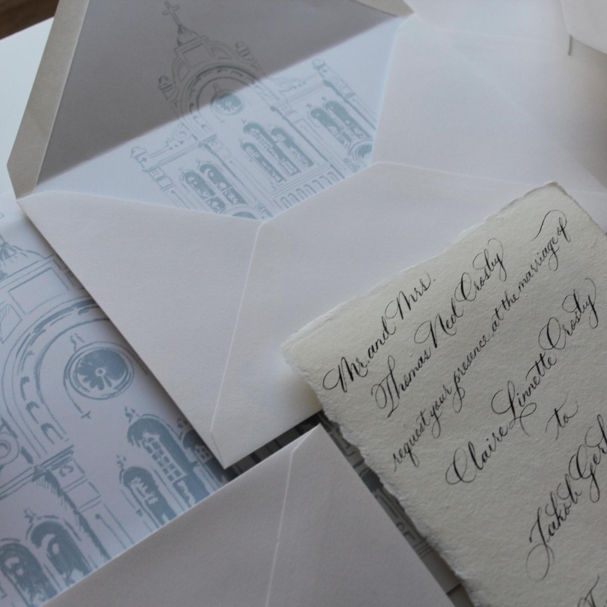 Venue Illustration Drawing for Wedding Invitations, Real Estate Closing ...
