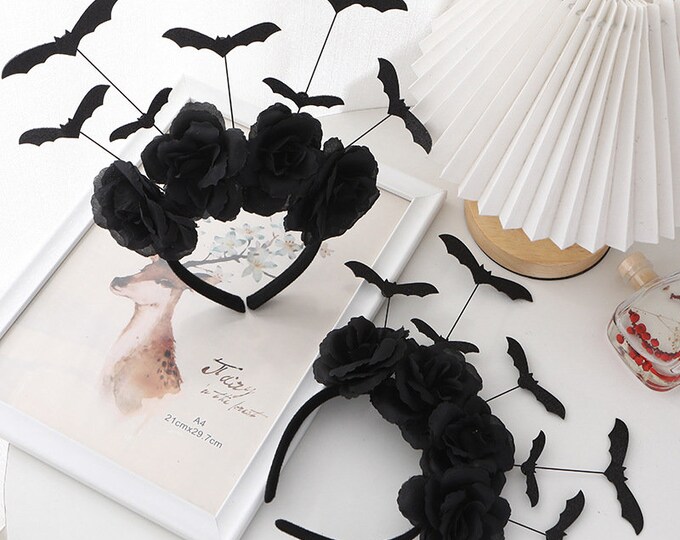 Black Bat Headband // Gothic Headband // Bat Wing Headband // - Etsy ...