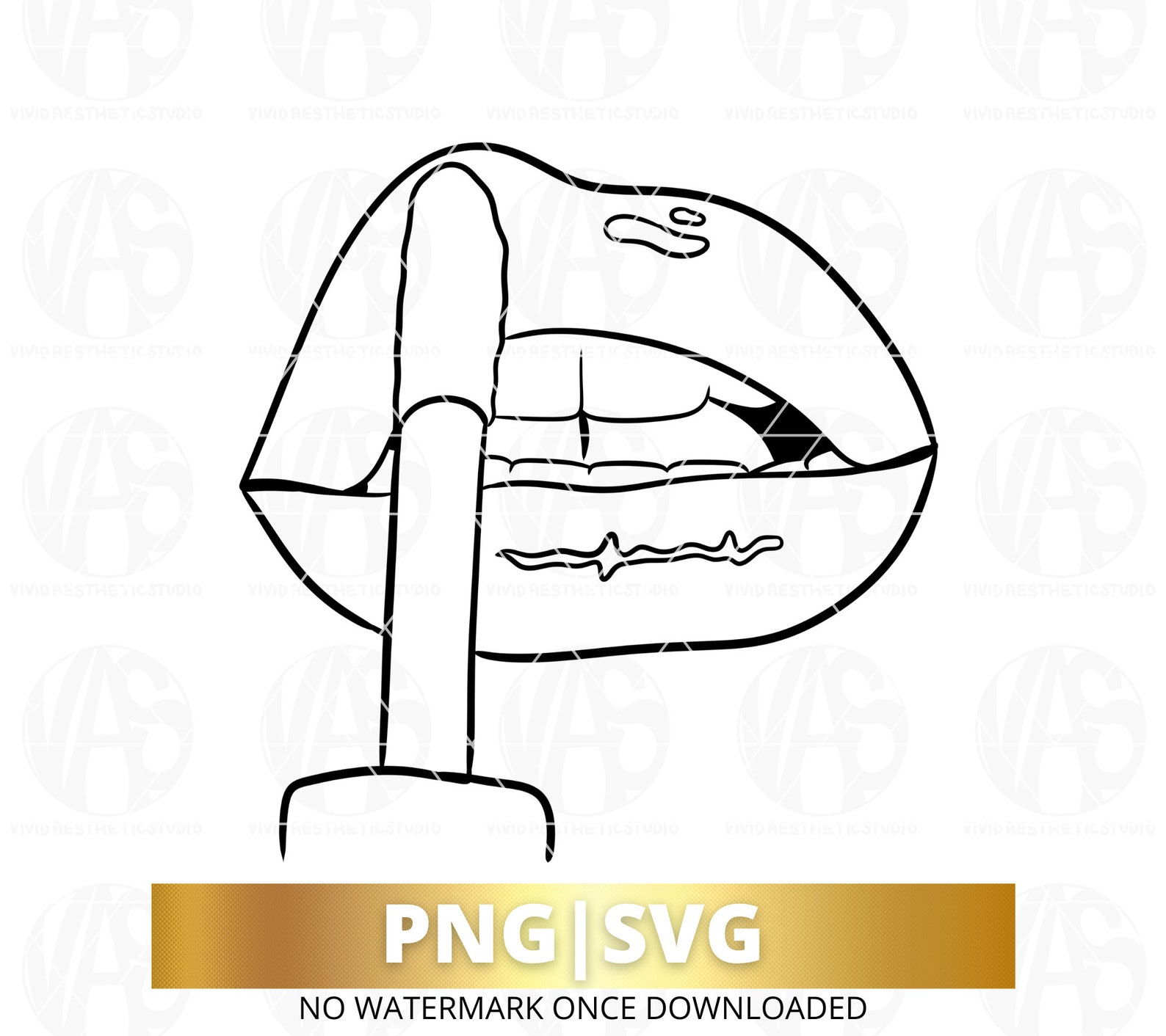 Lips Lipgloss Outline PNG Svg, Predrawn Canvas Svg ,girl Clipart, Queen ...