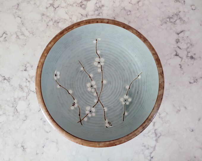Kafuh Japanese Light Blue and White Cherry Blossom 9 1/4" Serving Bowl ...
